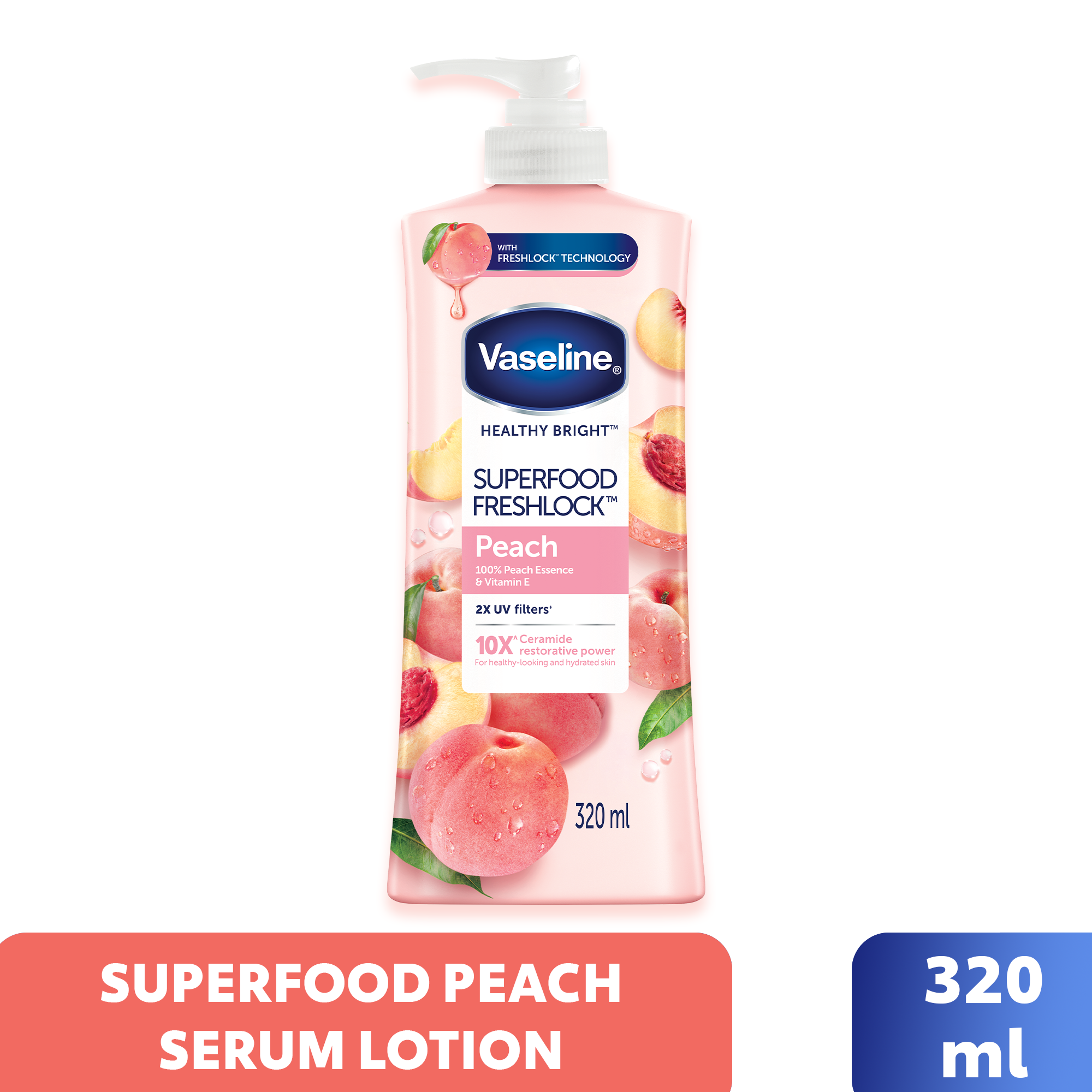 Vaseline Superfood Brightening Serum – Peach 320ml – MM-UBeauty
